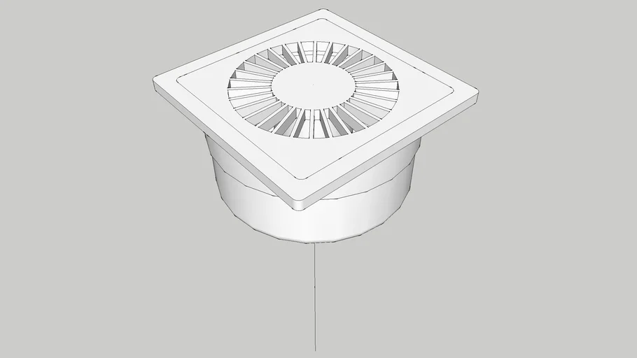 Ralo+Sifonado+Cilíndrico+100+x+40+-+Grelha+Quadrada | 3D Warehouse