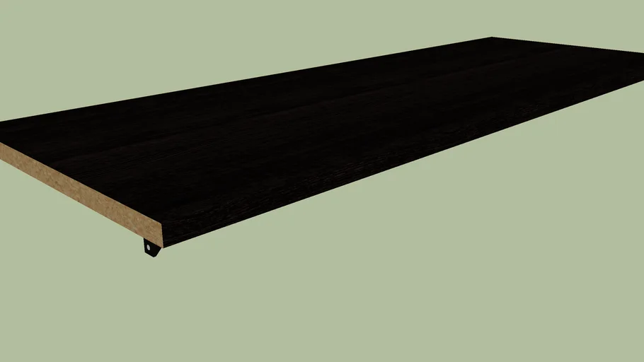 KOMPLEMENT shelf 96x34.7x1.8 cm in black brown | 3D Warehouse