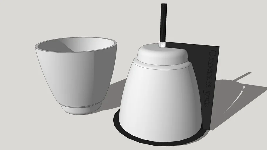 Concrete pots | 3D Warehouse