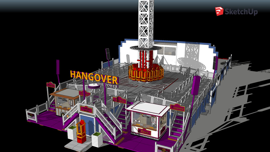 Funfair Ride - Hangover The Tower | 3D Warehouse