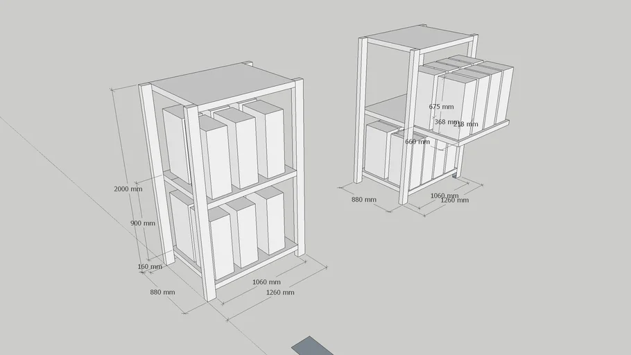 Battery Rack - APB | 3D Warehouse