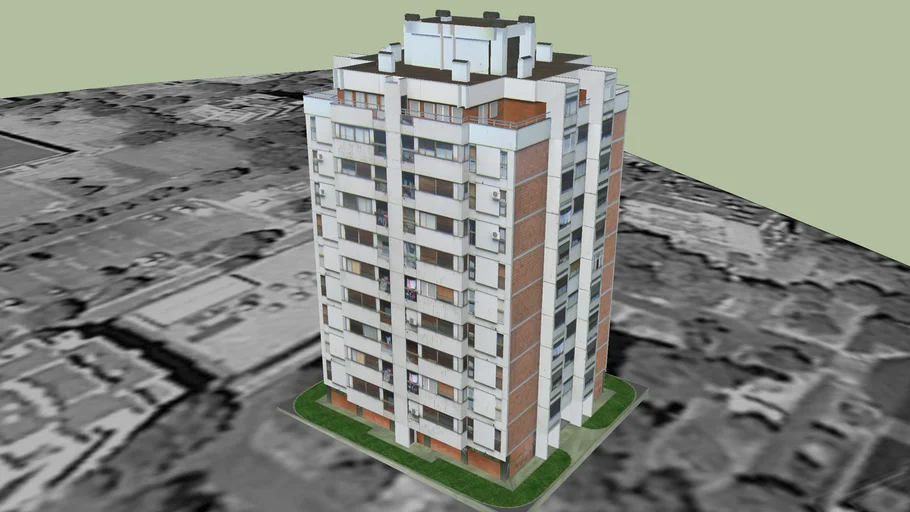 Blok 45, Jurija Gagarina br. 171, Novi Beograd | 3D Warehouse