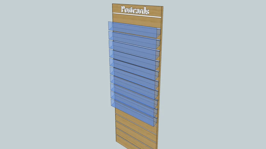 slatpanel postcard stand | 3D Warehouse