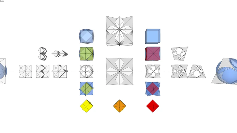 DOUBLE TETRA HEXAGONALE ESCHER SOLID TRIPLE RHOMBIC FUSION | 3D Warehouse