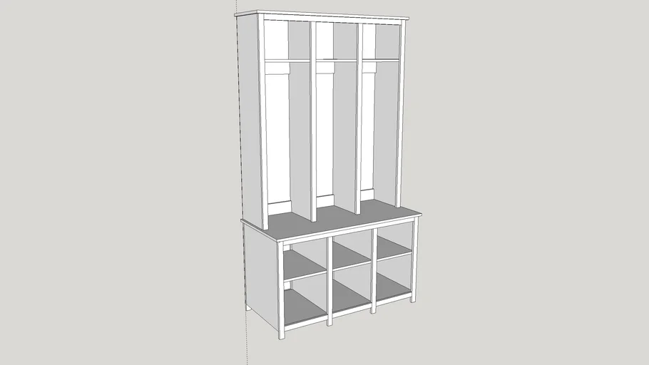 3 section kiddie lockers | 3D Warehouse