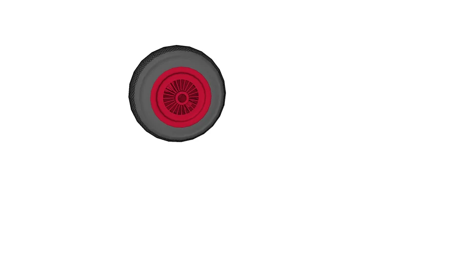 Trolley wheel 25 mm shaft '*300 mm diametre x 85 mm width' | 3D Warehouse