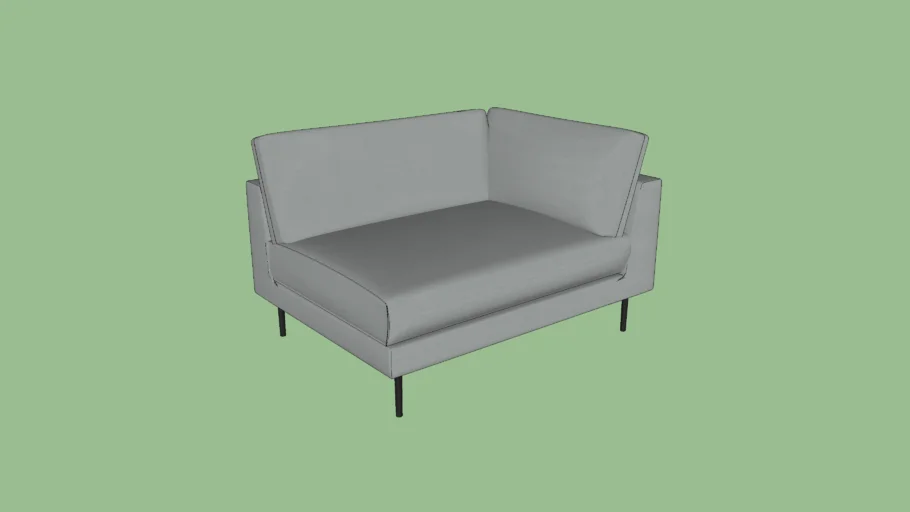 Módulo de Canto Sofá Wessex Modular com Chaise C198 | 3D Warehouse