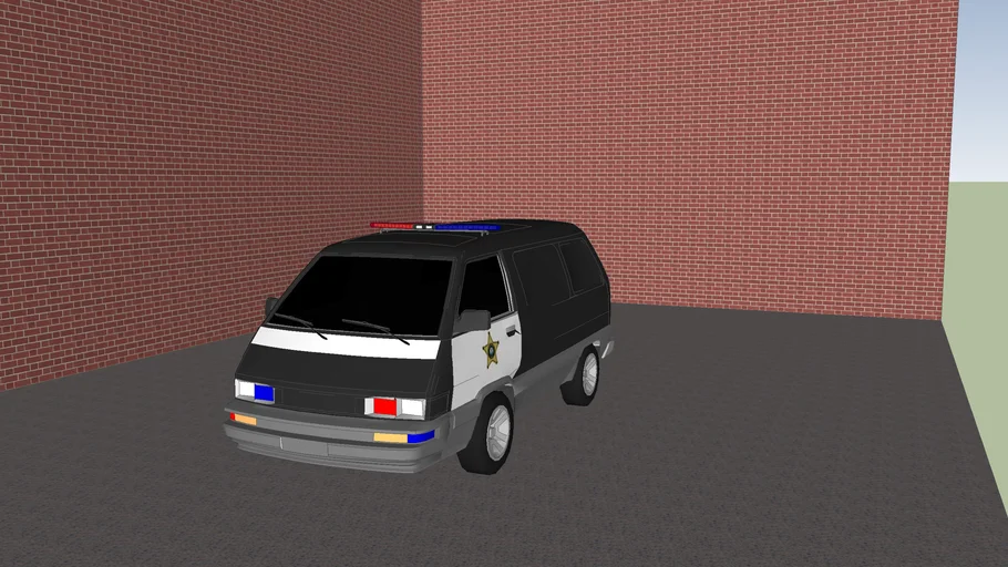 Toyota Hiace 1988 customized police | 3D Warehouse