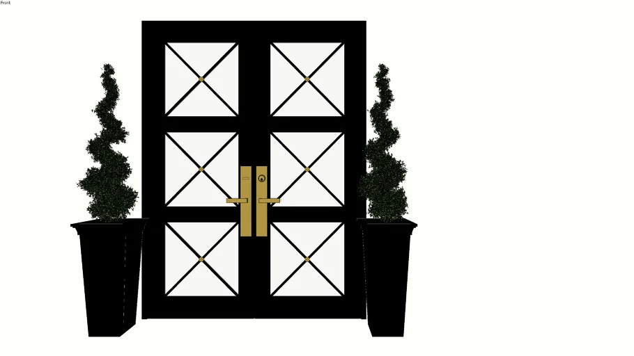 HOLLYWOOD REGENCY DOUBLE EXTERIOR DOORS | 3D Warehouse