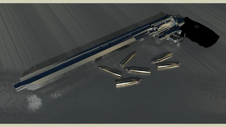 American Firearms model 223 'terminator' revolver emag08 | 3D Warehouse