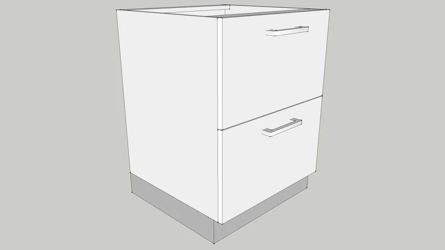 600 Base Module With Two Drawers 600X560X700 CID_CP10000016 | 3D Warehouse