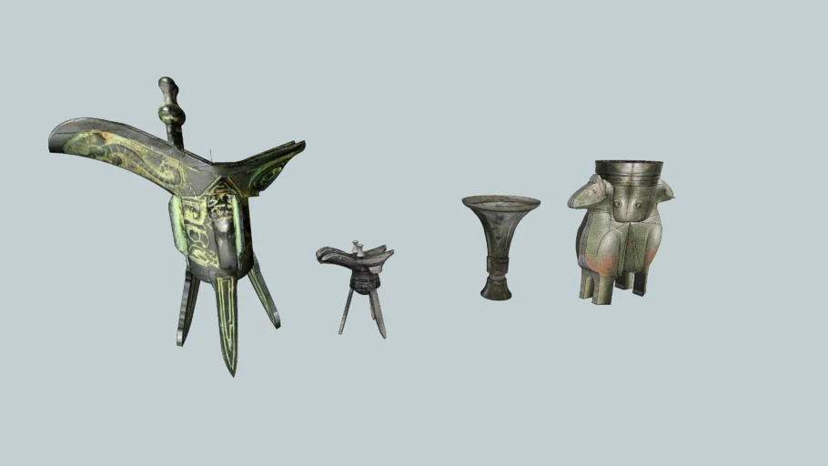 bronze wares for display | 3D Warehouse