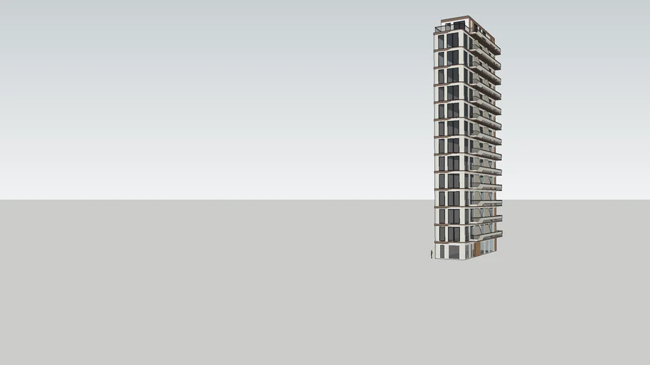 The Quest: A Narrow Mixed-use Mid-rise Corner Building | 3D Warehouse