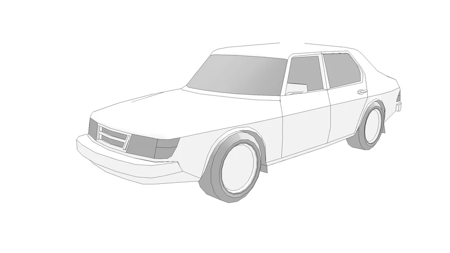Low Poly Saab 900 | 3D Warehouse