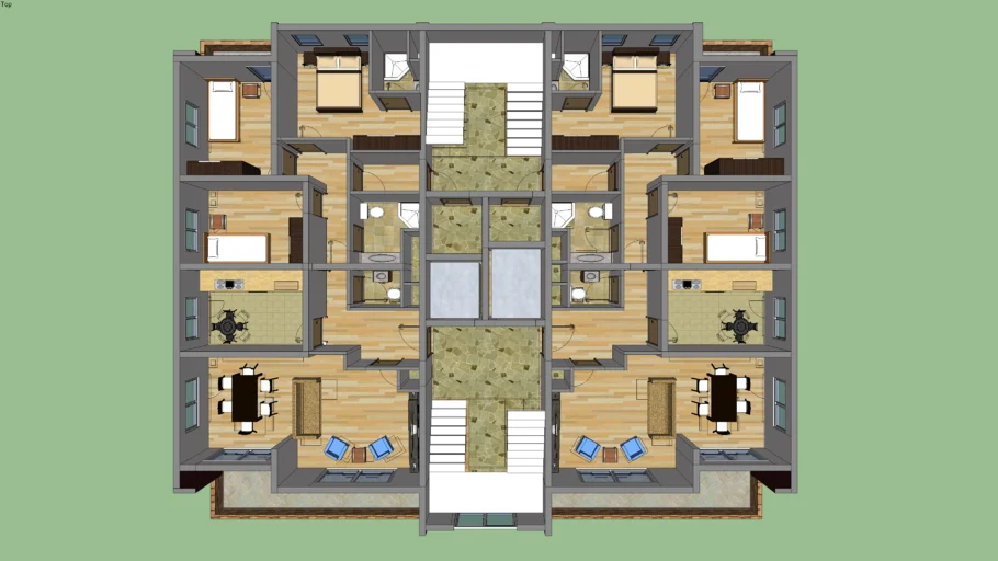 2 CONDO,INTERIOR PLAN | 3D Warehouse