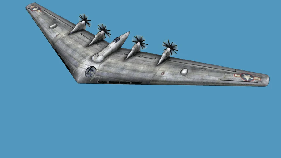 Northrop YB-35 flying wing (low poly) | 3D Warehouse
