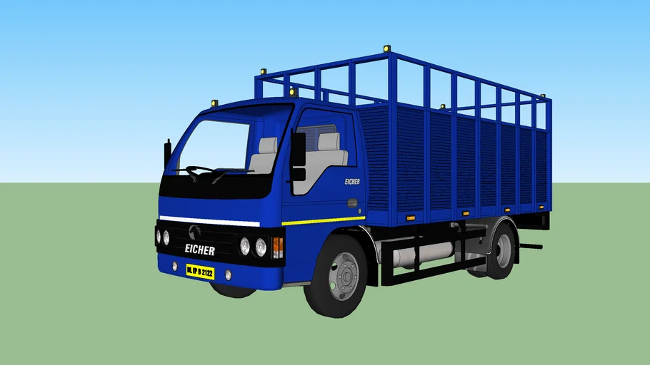 eicher tempo india open truck | 3D Warehouse