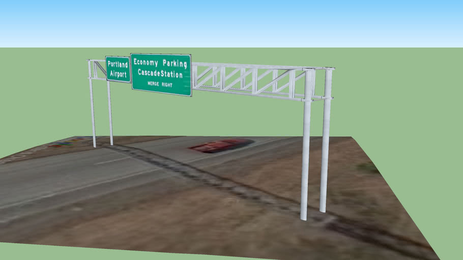 airport direction sign | 3D Warehouse