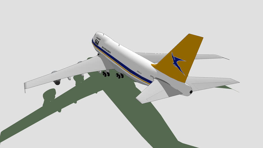 South African Airways Boeing 747-244M ZS-SAS 'Helderberg' | 3D Warehouse