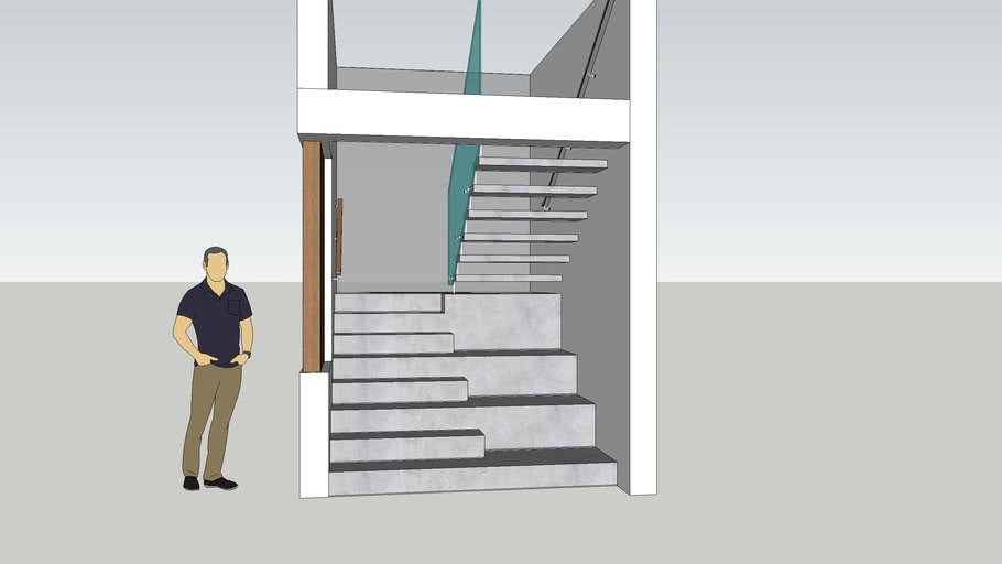 Stair U switchback | 3D Warehouse