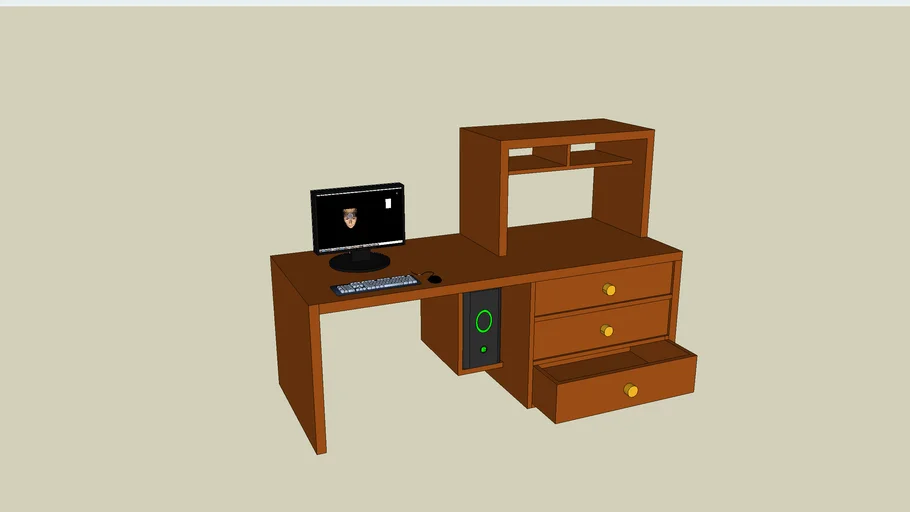 computer desk | 3D Warehouse
