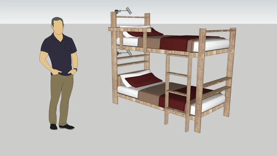 Litera de madera | 3D Warehouse