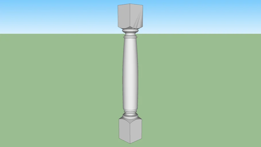 tablelegs.com Large Essex Columns 36' 309X36 | 3D Warehouse