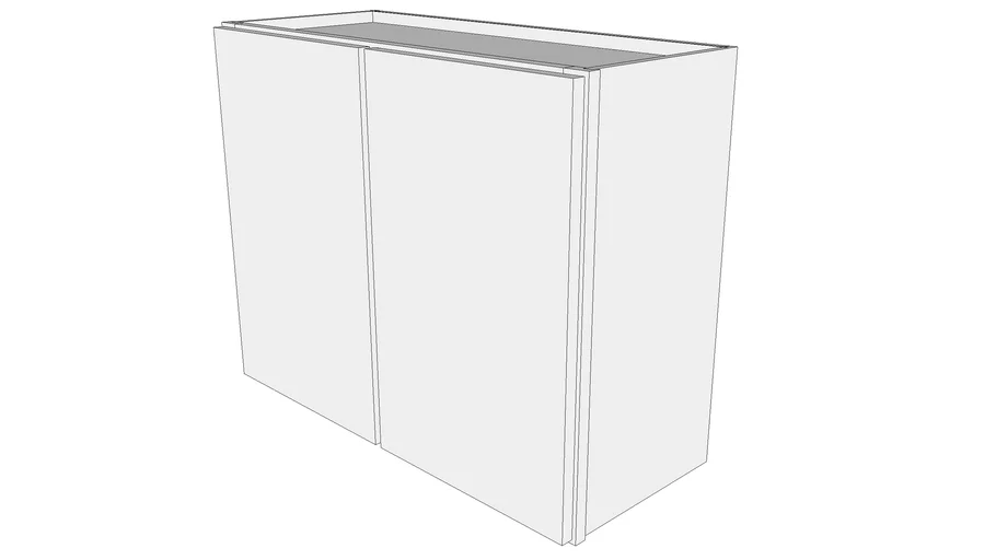 Glenwood Wall Cabinet W3024 - 12' Deep, Two Doors | 3D Warehouse