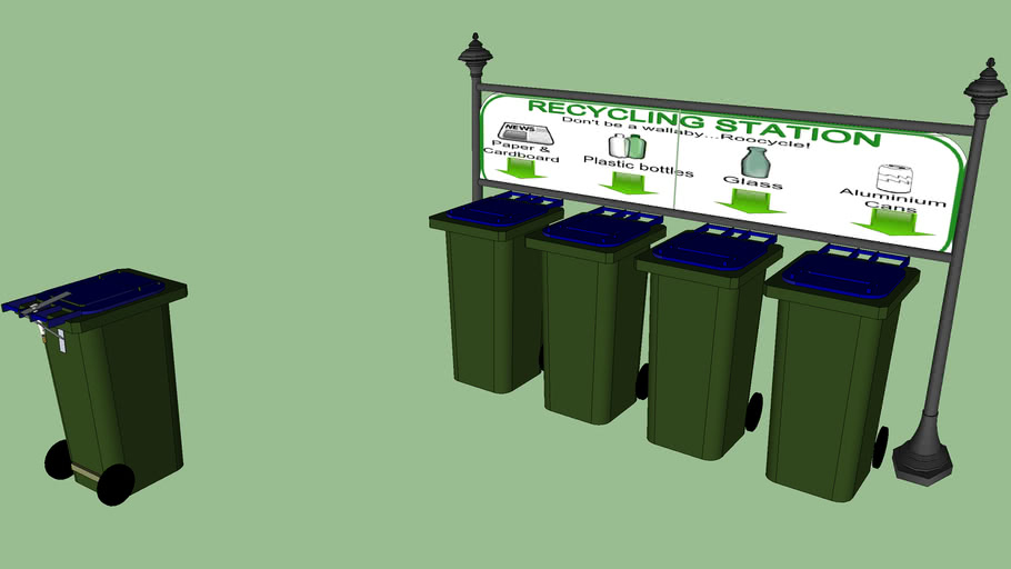 Street Bin Station | 3D Warehouse