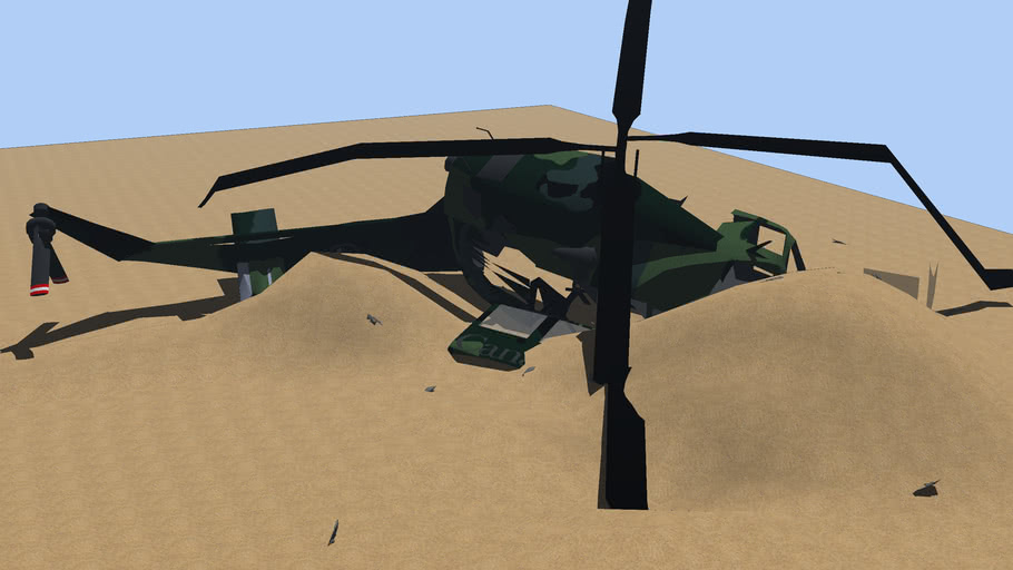 Crashed Helicopter | 3D Warehouse