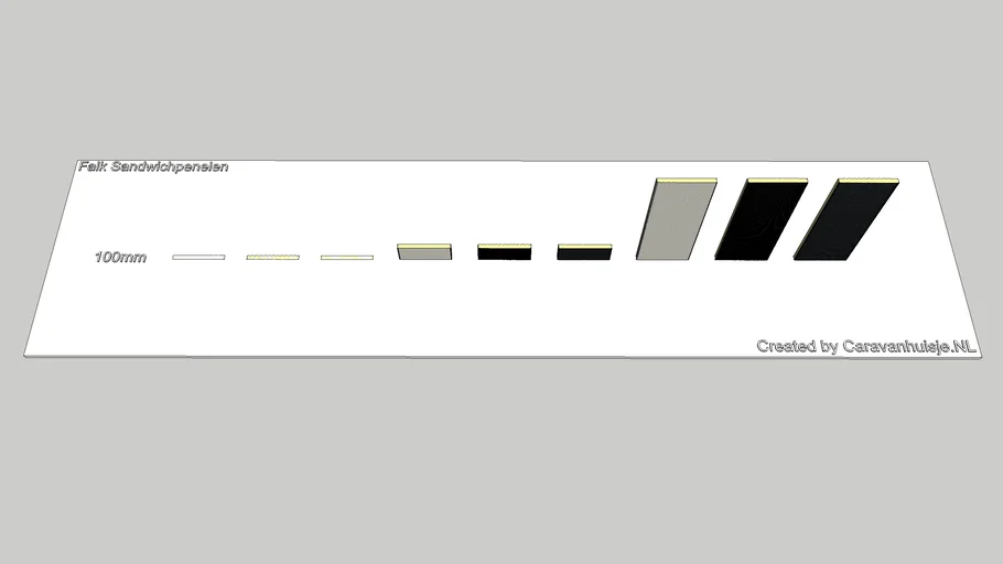 Falk 100mm Sandwich paneel - Sandwich panel - Sandwichplatte | 3D Warehouse