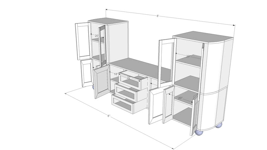 Deepesh T.V. Media center | 3D Warehouse