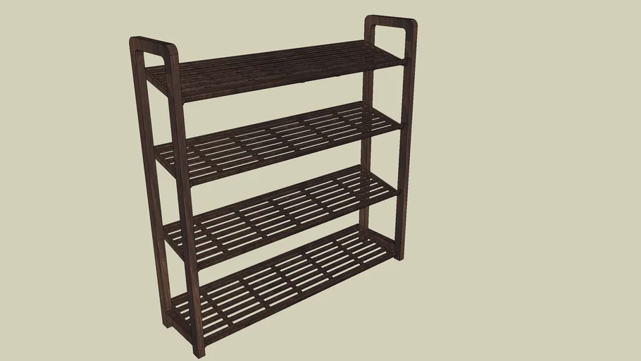 XL Wooden shoerack | 3D Warehouse