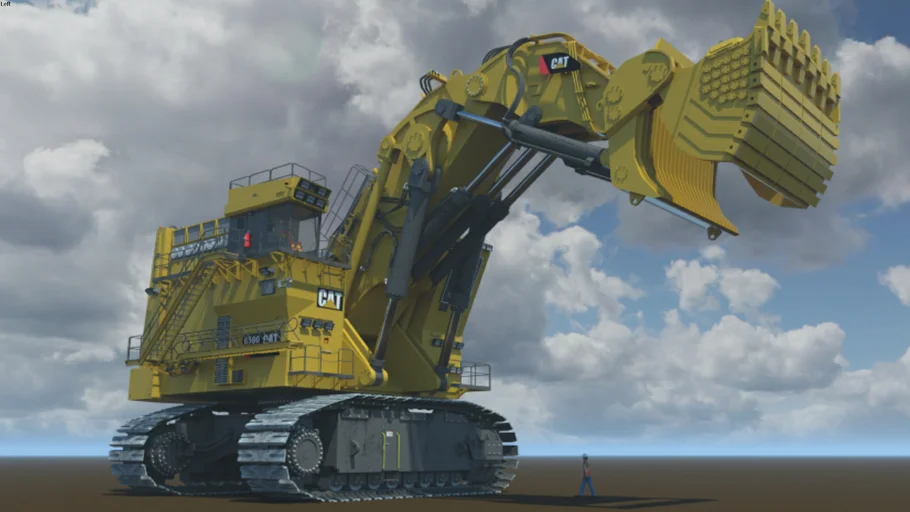 excavator cat 6190 in action | 3D Warehouse