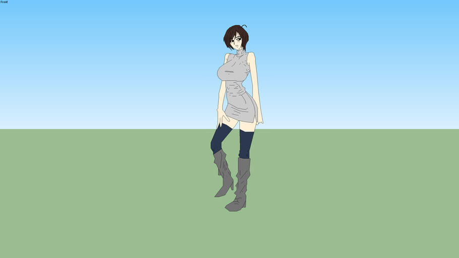 2d Japanese girl - Miko | 3D Warehouse