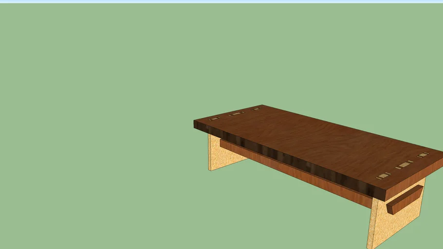 wedged mortise and tenon coffee table JH | 3D Warehouse
