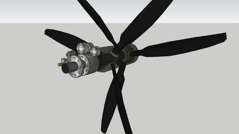 Contra-Rotating Propeller and Gearing | 3D Warehouse