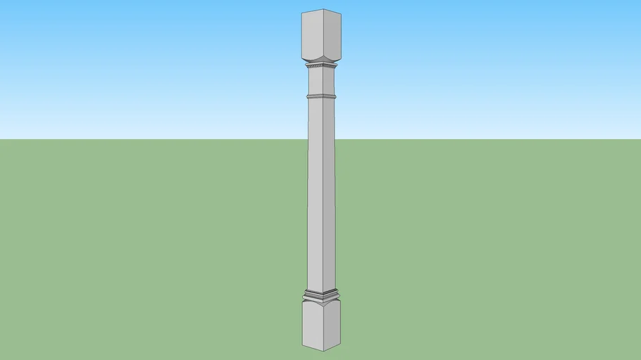 tablelegs.com Morris Column Part # M442A | 3D Warehouse