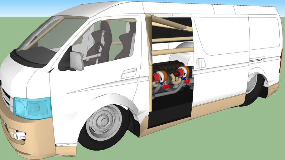 Toyota Hiace, Dragvan, Hizilla | 3D Warehouse