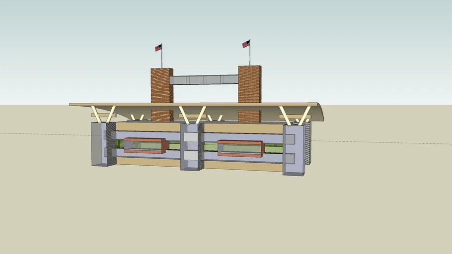 Symmetrical building | 3D Warehouse