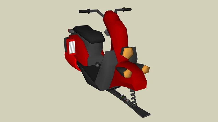 Hover Scooter (Red & Grey) | 3D Warehouse