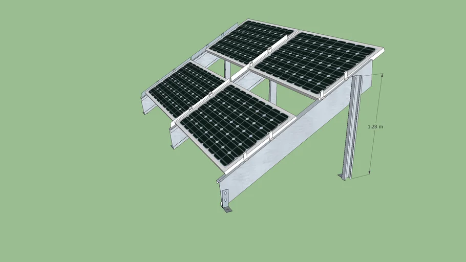 small solar pv system mounting structur | 3D Warehouse