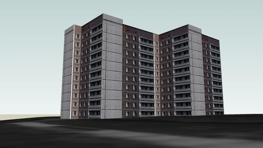 Pripyat building (20) 51°24'12.11'N 30° 3'3.05'E | 3D Warehouse