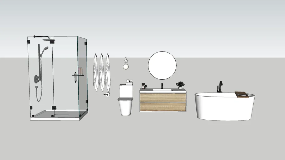 FULL BATHROOM COMPONENTS | 3D Warehouse