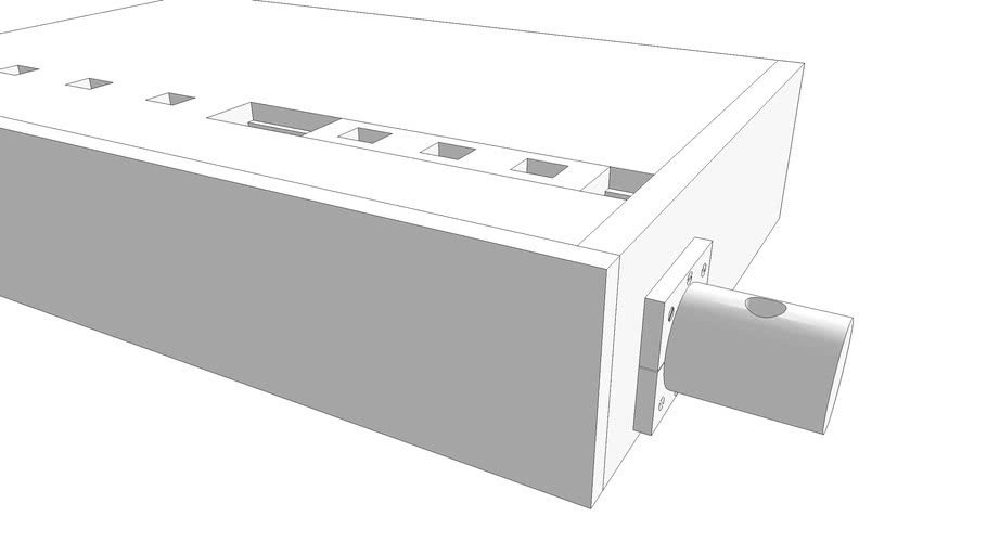 Wagon Vise with centered dog block, 18 1/2' wooden screw and nut | 3D Warehouse