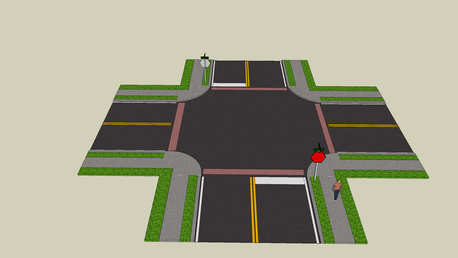 2 lane Intersection | 3D Warehouse