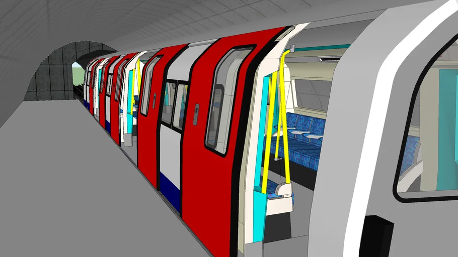 London Underground Juiblee Line Train - 1996 Stock | 3D Warehouse