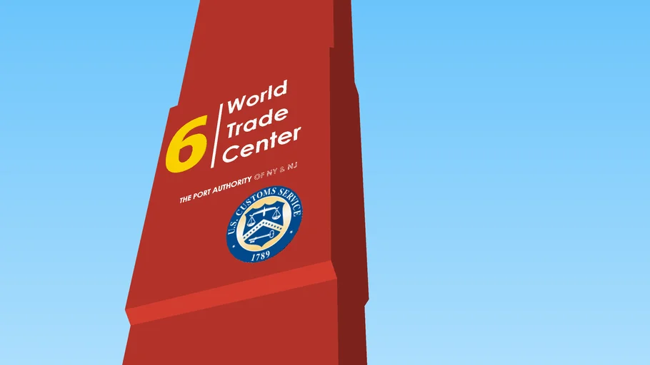 WTC 6 U.S Customs House New Sign on Vesey Street & Plaza | 3D Warehouse