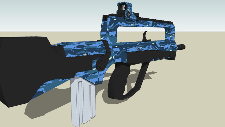Famas Assult Rifle with Holographic Sight | 3D Warehouse