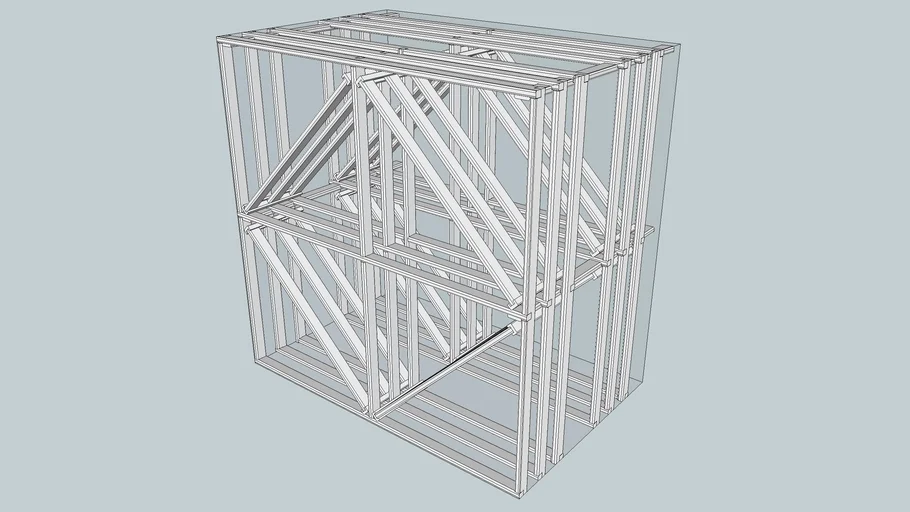 KIT RACK - DOUBLE DEEP 32 x 32 (DIVIDERS) | 3D Warehouse